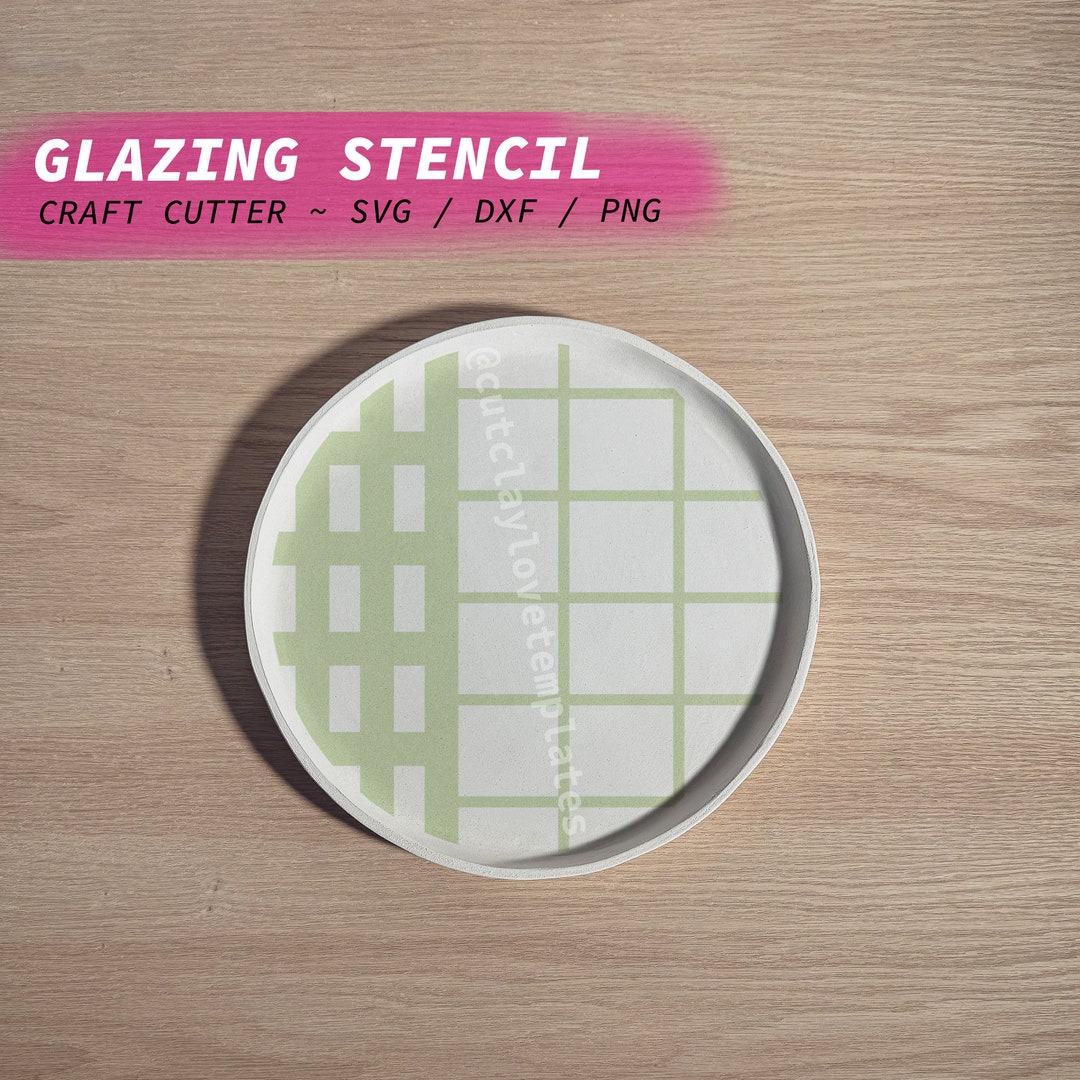 Glaze Stencil Sheet for Craft Cutter ~ Contrast Check Print Plate ...