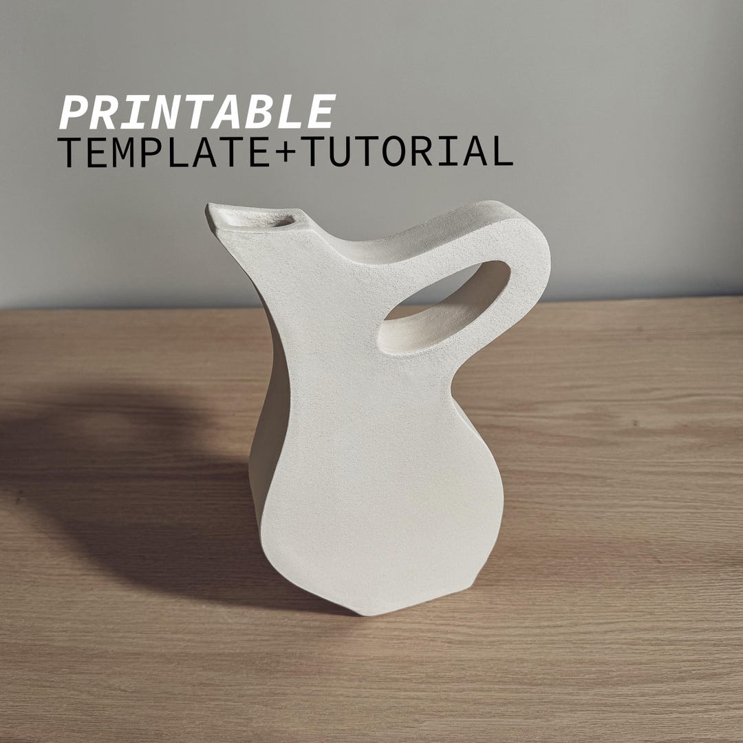 Illusion Pitcher Pottery Template: DIY Ceramics (digital Download) - Etsy
