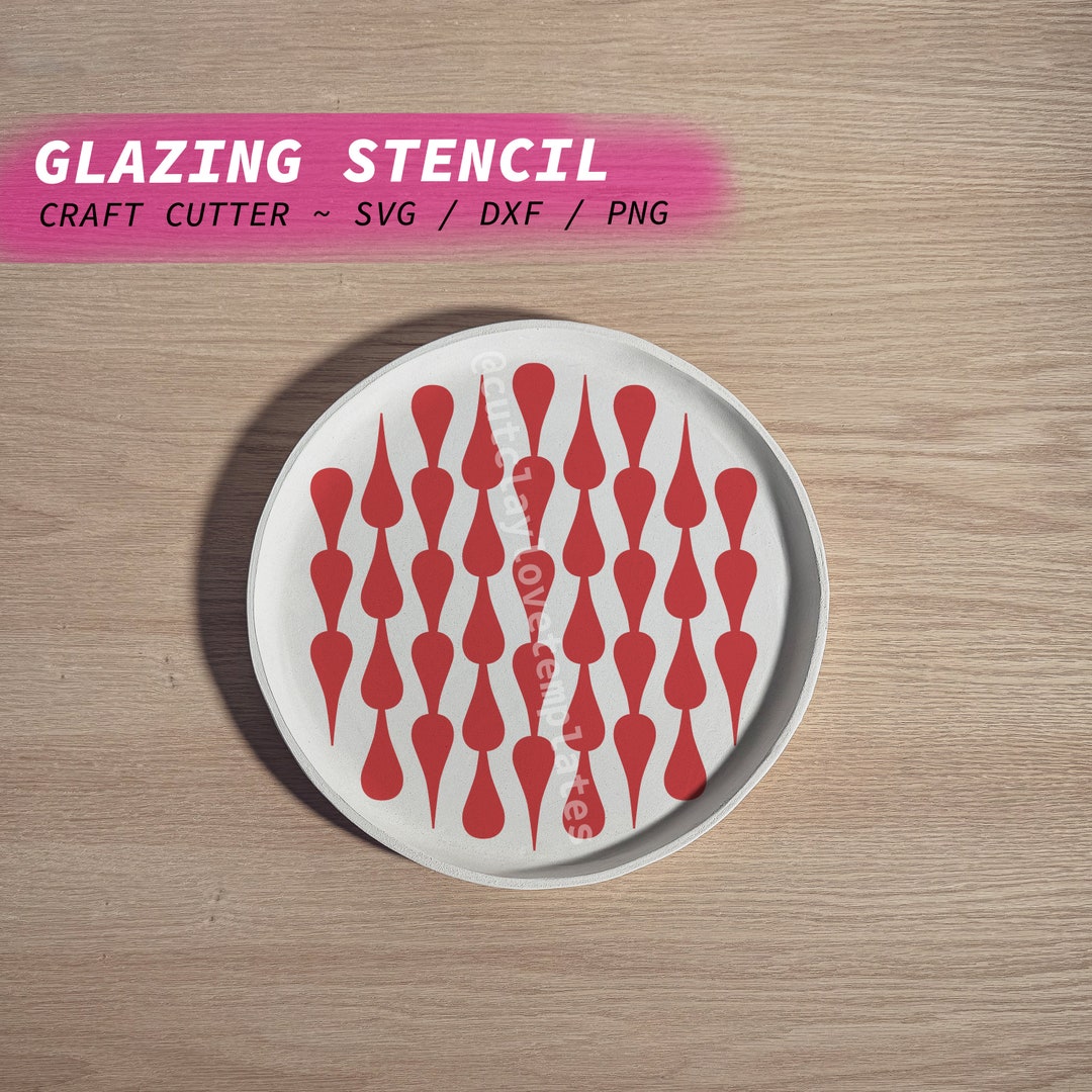 Glaze Stencil Sheet for Craft Cutter ~ Retro Wallpaper Plate Artwork ...