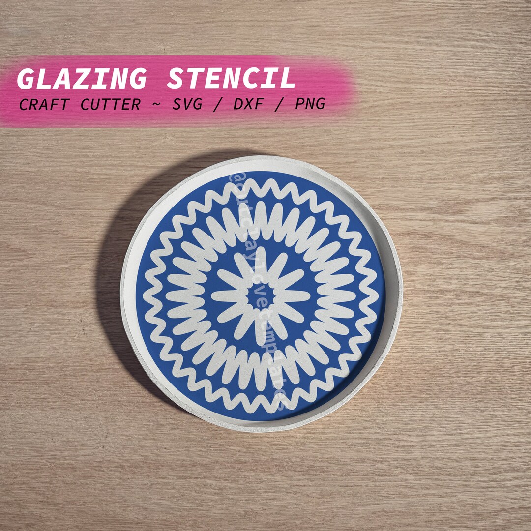 Glaze Stencil Sheet for Craft Cutter ~ Squiggle Loop Print Plate ...