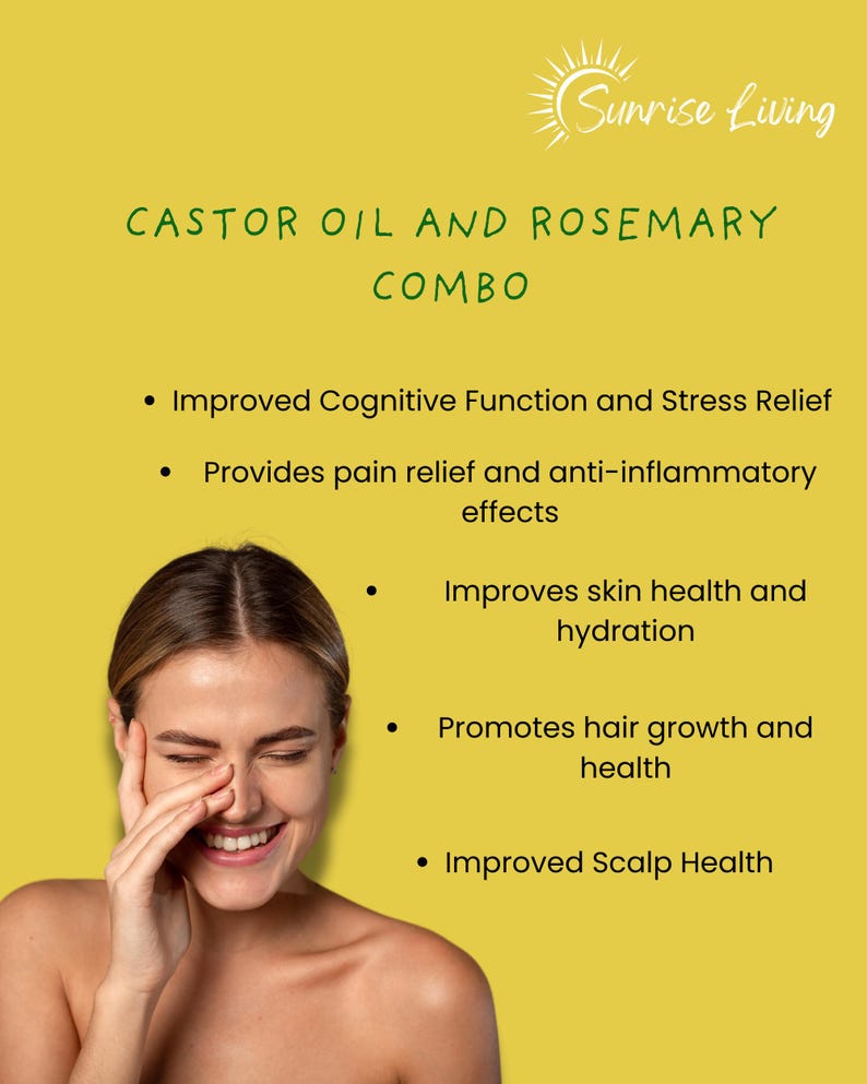 Rosemary & Castor Oil Infusion 100% Pure and Organic Hair Growth - Etsy
