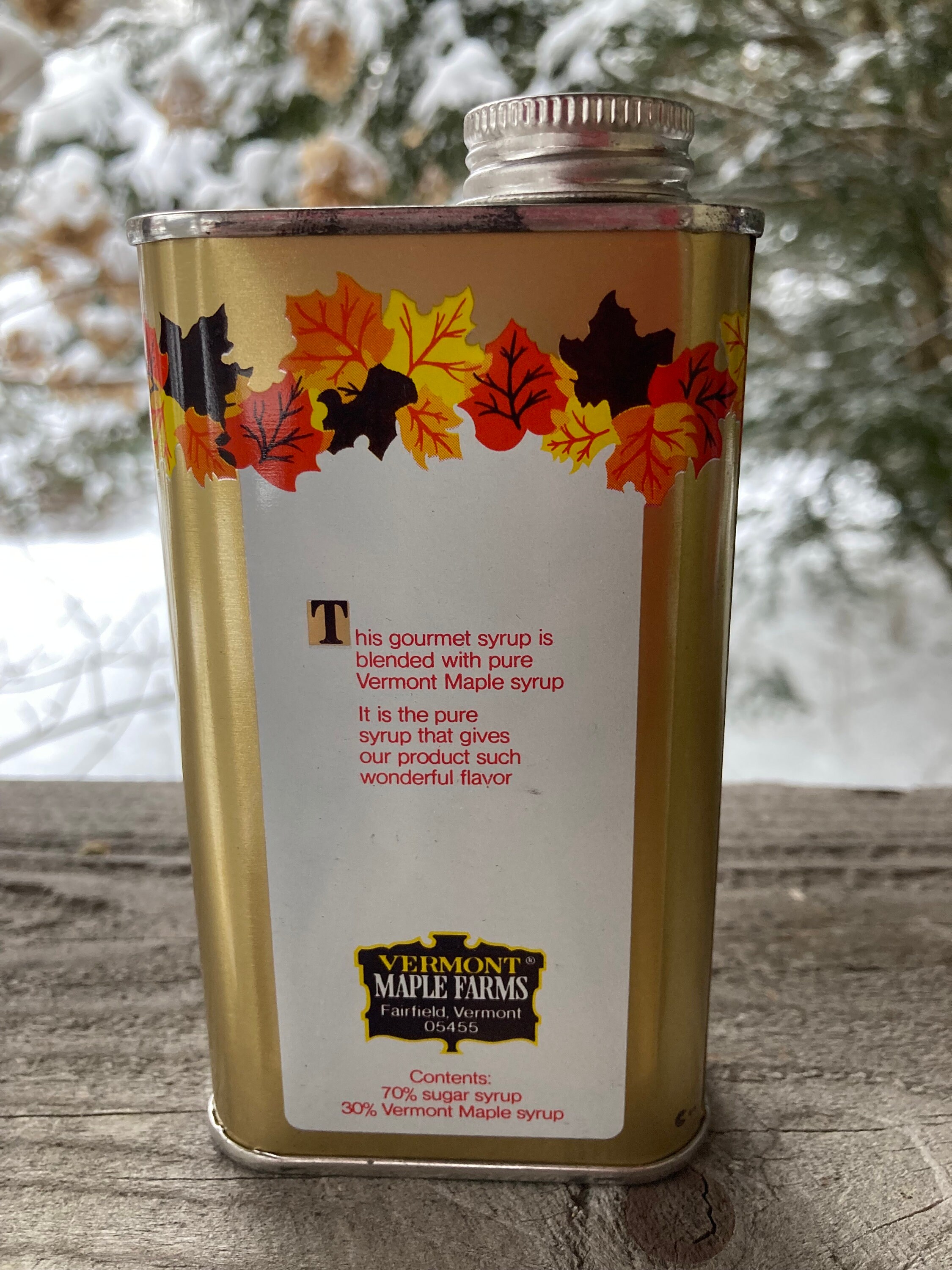 Vintage 1960’s Vermont Maple Syrup Tin Graphics EMPTY RARE - Etsy