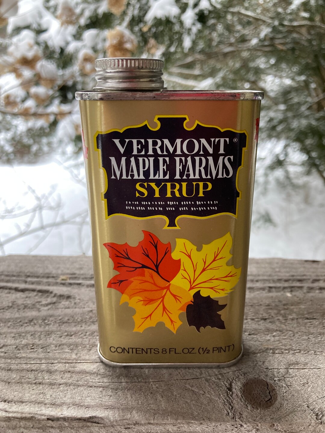 Vintage 1960’s Vermont Maple Syrup Tin Graphics EMPTY RARE - Etsy