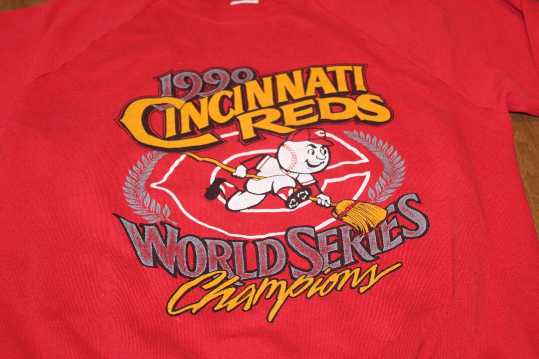 Vintage 1990 Cincinnati Reds World Series Champions Crew Neck ...