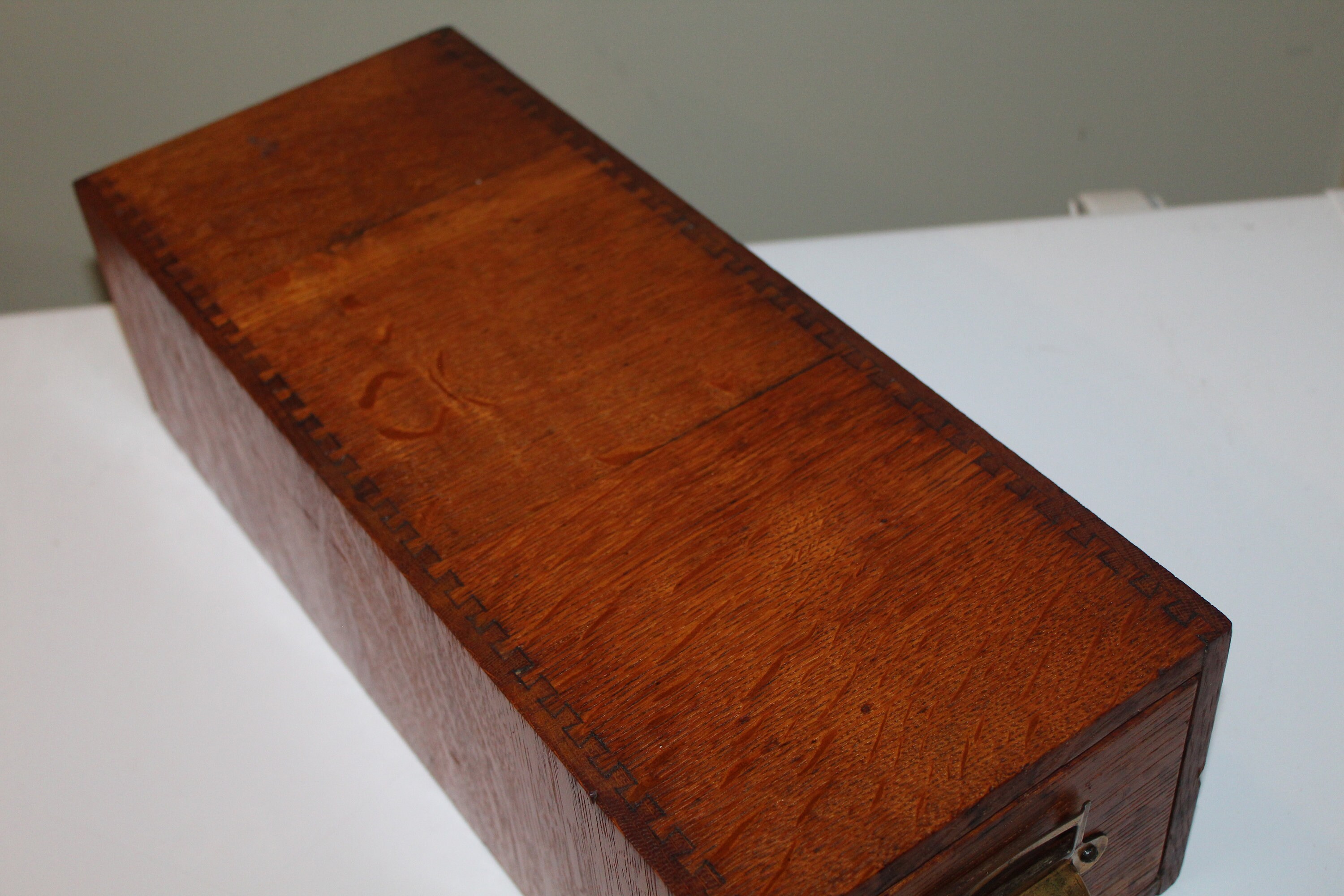 Vintage Single Drawer Wood Card Catalog Dovetailed With Brass Pull - Etsy