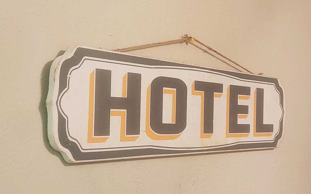 Custom Vintage Wood Vintage Hotel Sign, Guest Bedroom Home Decor, Home ...