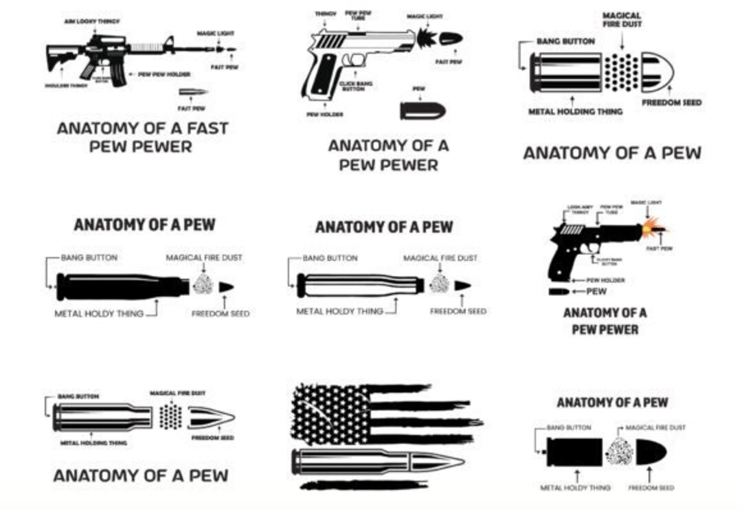 Anatomy of a Pew Design | PNG SVG EPS | Great for T-shirts, Decals ...