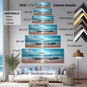 Beach Shoreline Sun Reflections Photograph. Tropical Coastal Decor ...