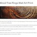 Wood Tree Rings Wall Art Print, Cross Section Cut Log Stump, Wooden ...