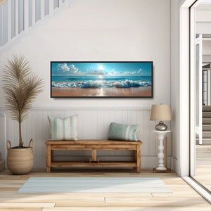 Beach Shoreline Sun Reflections Photograph. Tropical Coastal Decor ...
