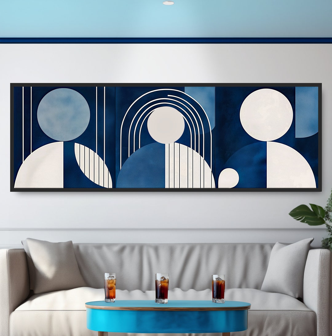 Geometric Abstract Family Painting. Simple Minimalistic Human Shapes ...