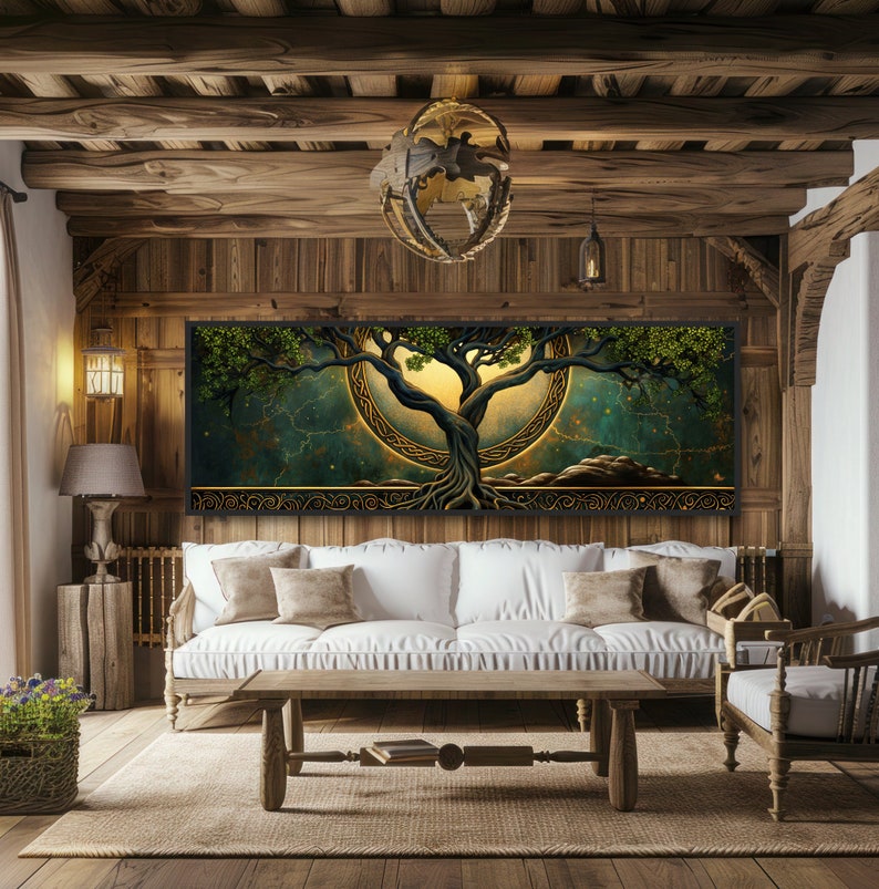 Celtic Tree of Life Art Nouveau. Ornate Twisted Branches Oak Print ...