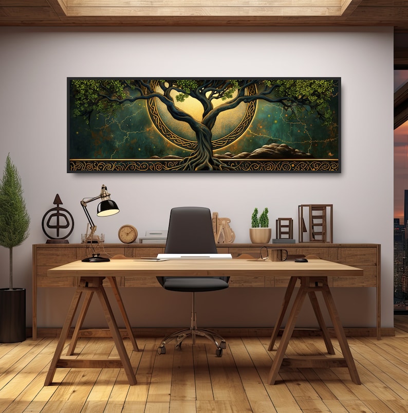 Celtic Tree of Life Art Nouveau. Ornate Twisted Branches Oak Print ...