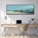 Beach Fence Painting Print. Ocean Costal Decor. Panoramic Seascape Wall ...