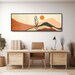 Geometric Abstract Sun Landscape Wall Art. Midcentury Modern Boho ...