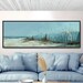 Beach Fence Painting Print. Ocean Costal Decor. Panoramic Seascape Wall ...