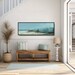 Beach Fence Painting Print. Ocean Costal Decor. Panoramic Seascape Wall ...