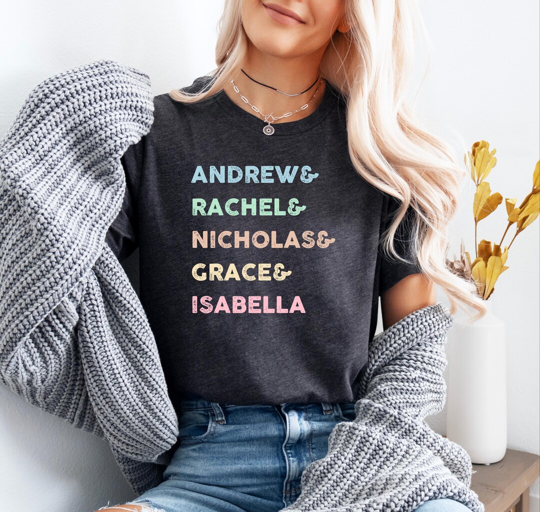 Custom Ampersand Names Shirt, Custom Name Shirt, Custom Gift, Custom ...