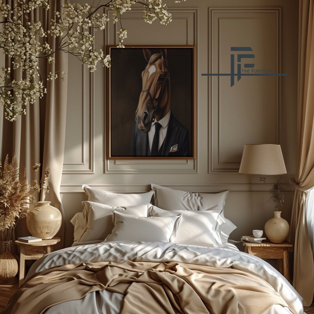 Horse Suited Oil Painting Humanised Animals Collection Digital Art ...