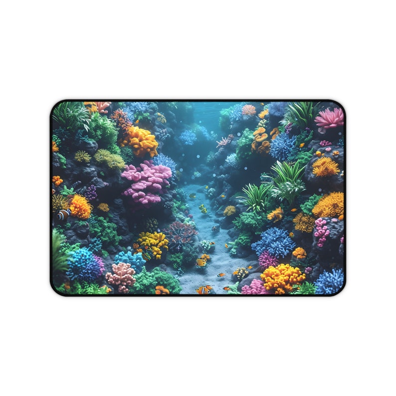 Underwater Colorful Coral Reef Desk Mat - Etsy