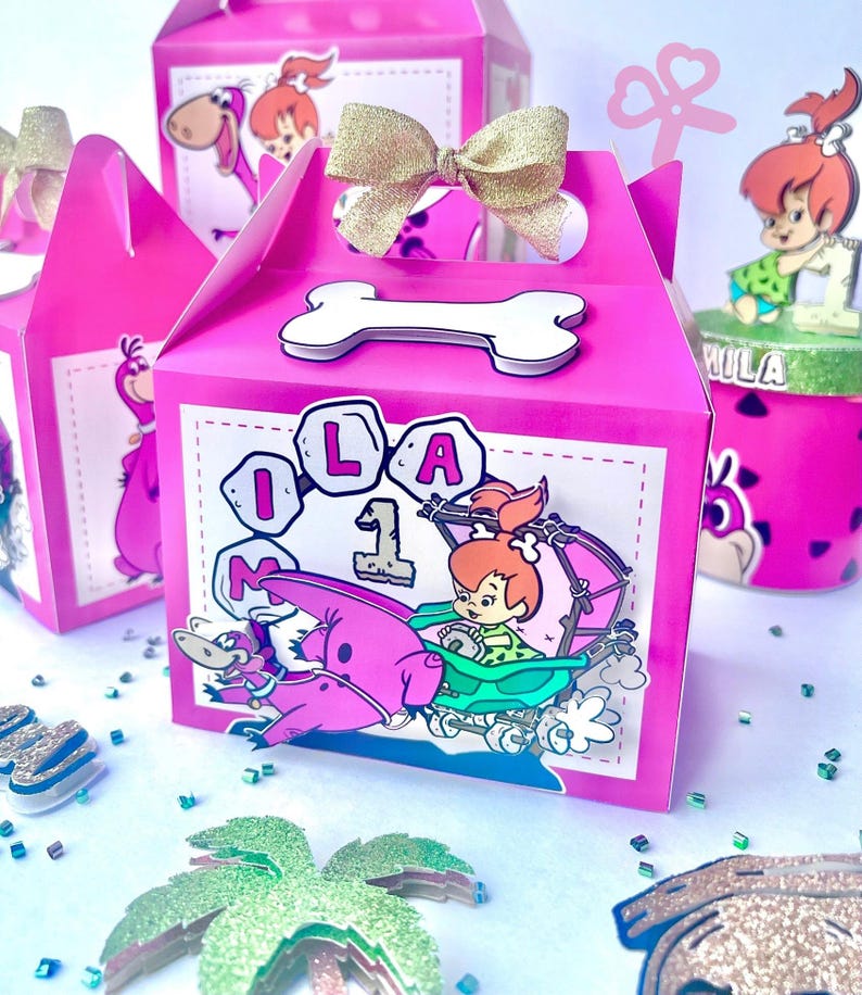 Baby Pebbles and Dino PNG Cartoon - Etsy