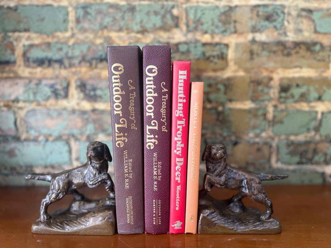 Bronze Hunting Dog Bookends - Etsy