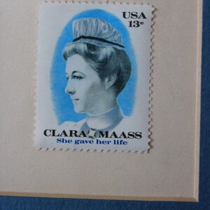 Vintage Stamp Framed With CLARA MAASS - Etsy