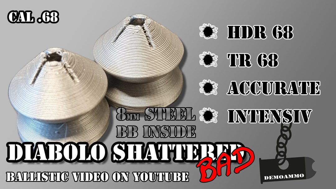Demoammo 20x diabolo Shattered Umarex HDR 68 Munition TR68 Ammo Home ...
