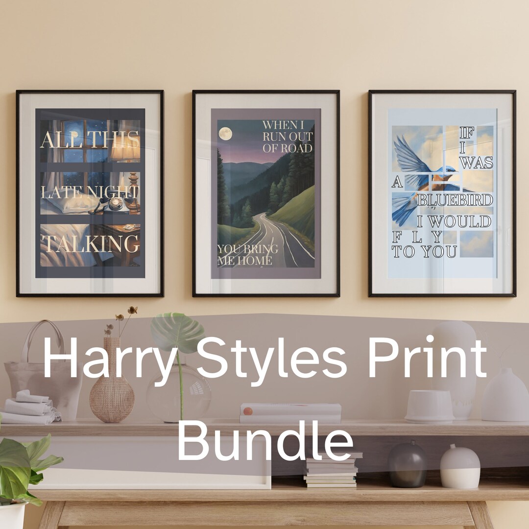Lyric Print Bundle. Three Lyric Prints for Bedroom, or Living Room ...