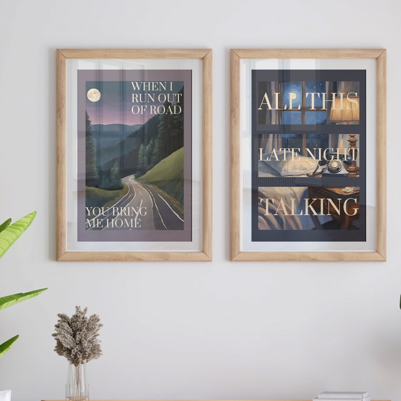 Lyric Print Bundle. Three Lyric Prints for Bedroom, or Living Room ...