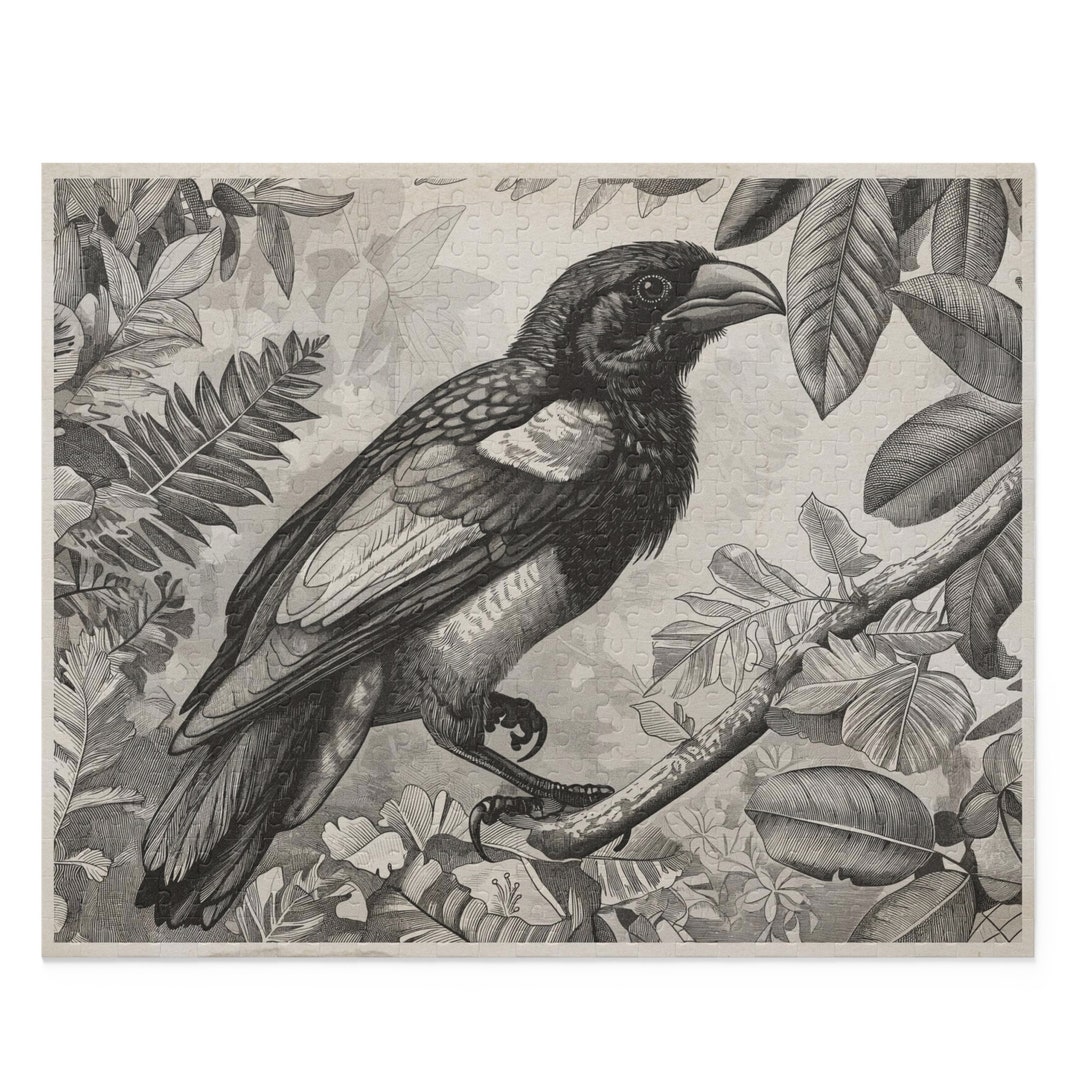 Avian Marvel Enigma Vintage Engraving Illustration of a Tropical Bird ...