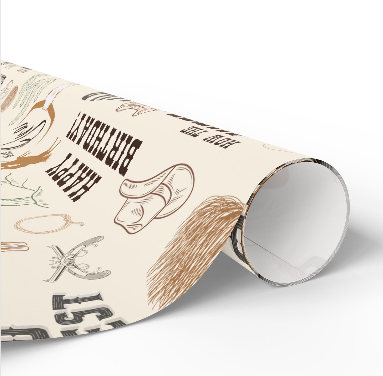 How the West Was One Western Rodeo Themed Birthday Custom Gift Wrap ...