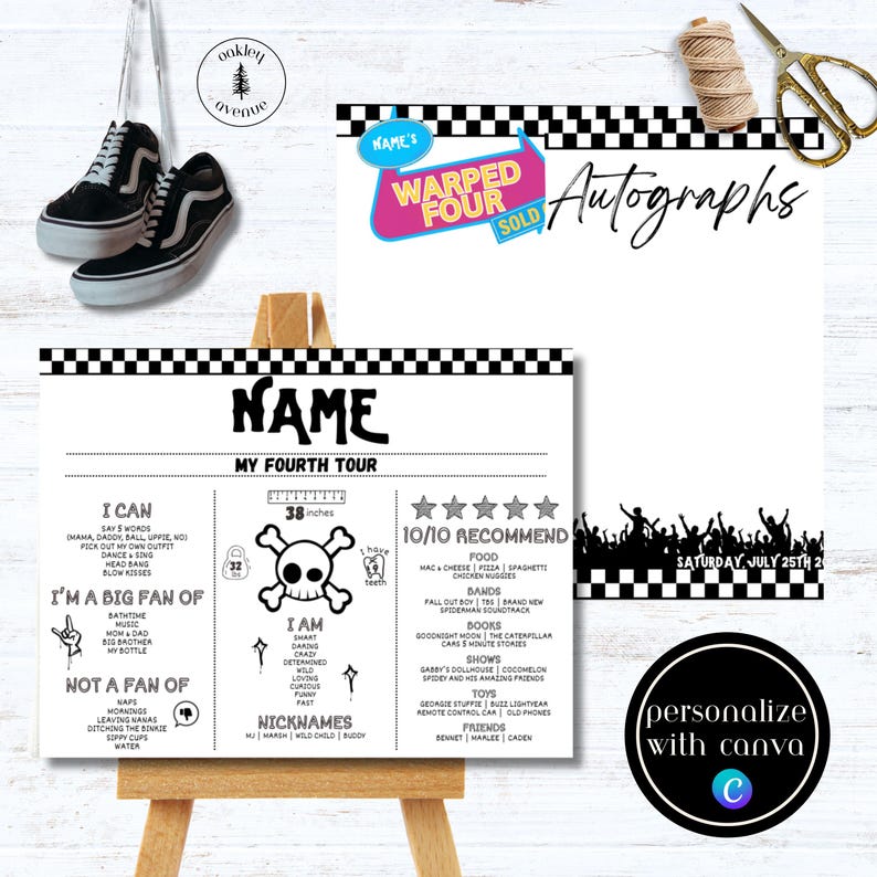 Warped Four Pink Teal Printable Party Pack Birthday Banner Warped Two'r ...