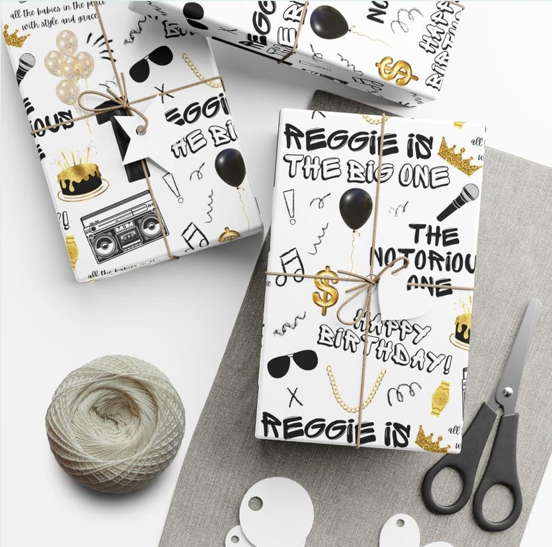 The Notorious One Custom Birthday Gift Wrap the Big One Personalized B ...