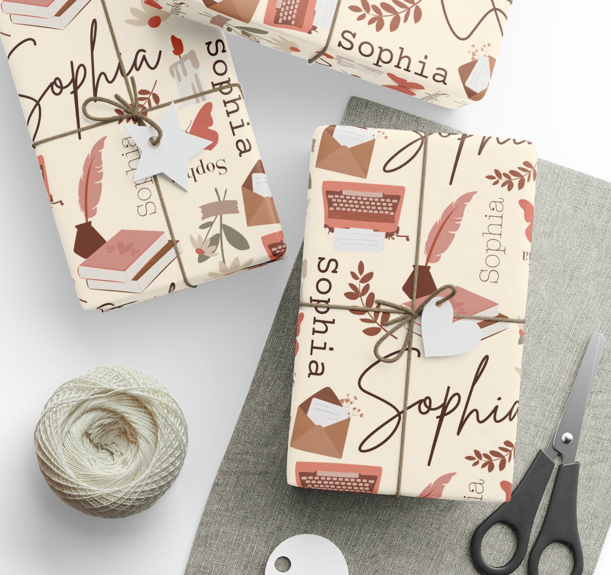 Bookish Custom Book Club Gift Wrap Reader Wrapping Paper Personalized ...