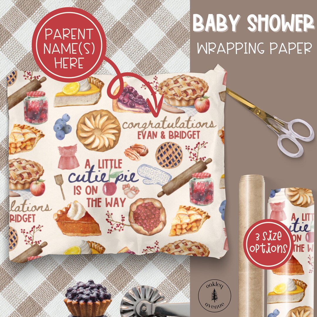 Little Cutie Pie is on the Way Autumn Baby Shower Custom Decorative ...