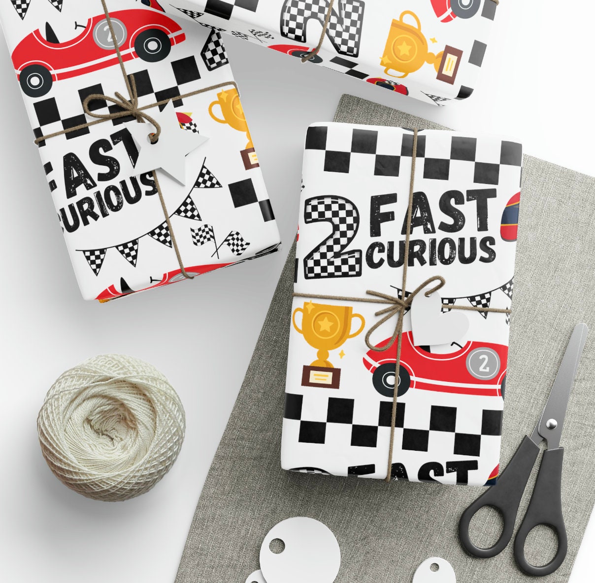 Two Fast Two Curious 2nd Birthday Party Race Car Themed Custom Gift ...