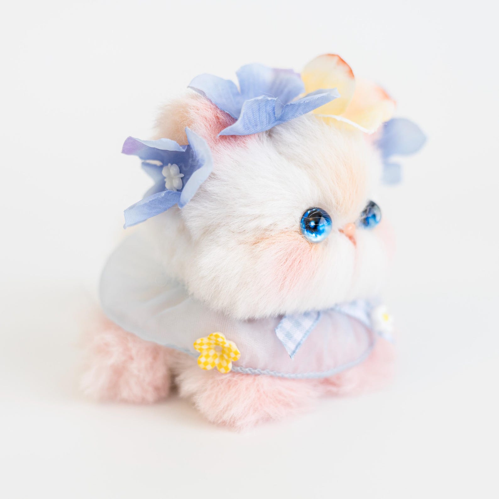 Handmade Pipe Cleaner Flower Angel Cat Plush – Collectible Figurine - Etsy