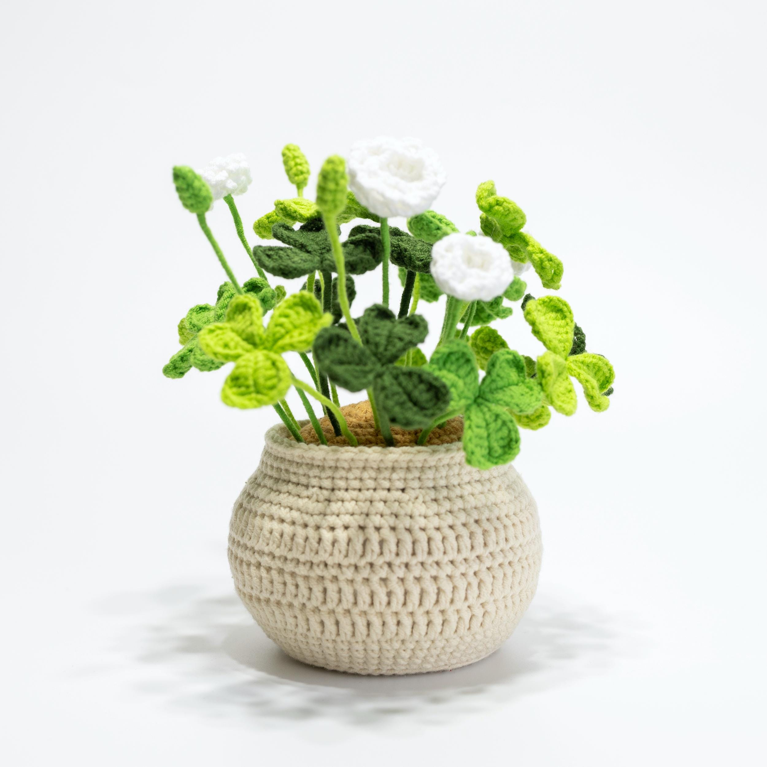 Crochet Four Leaf Clover Decor, Handmade Four Leaf Clover, Four Leaf ...