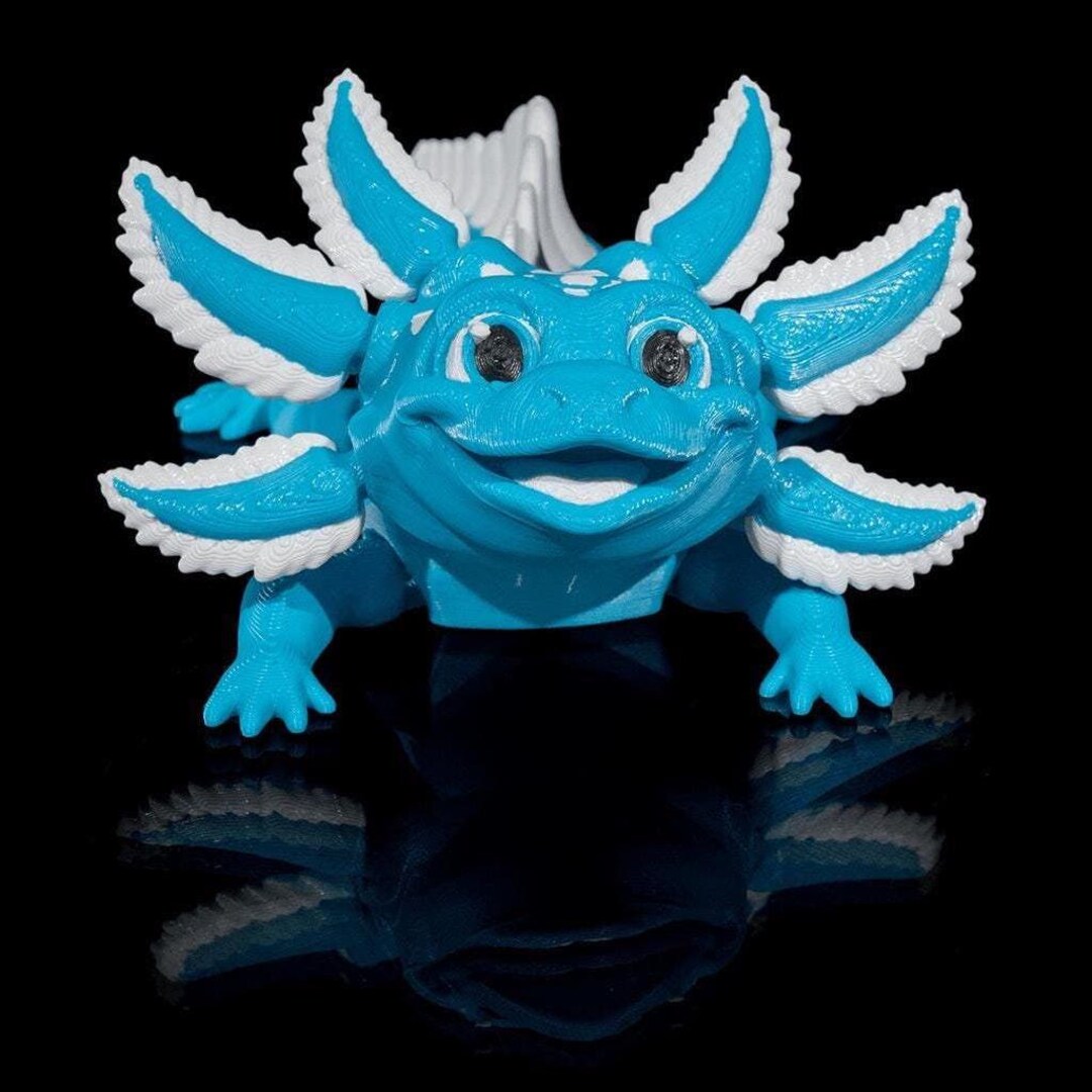 Unique 3D Printed Axolotl Figurine - Fun Fidget Desk Toy - Etsy
