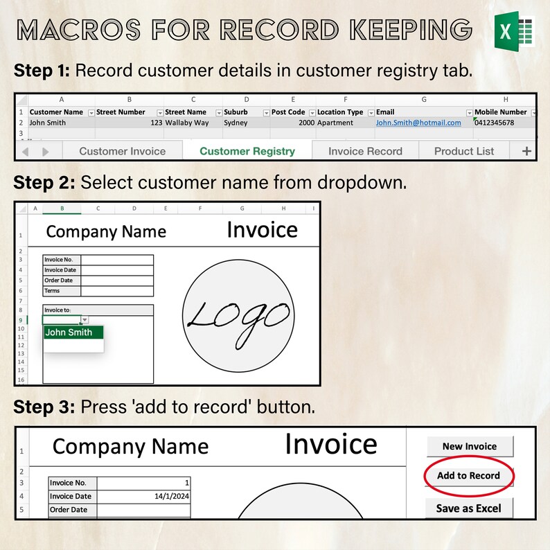 Invoice Template - Simple Business Invoice, Small Business Template ...