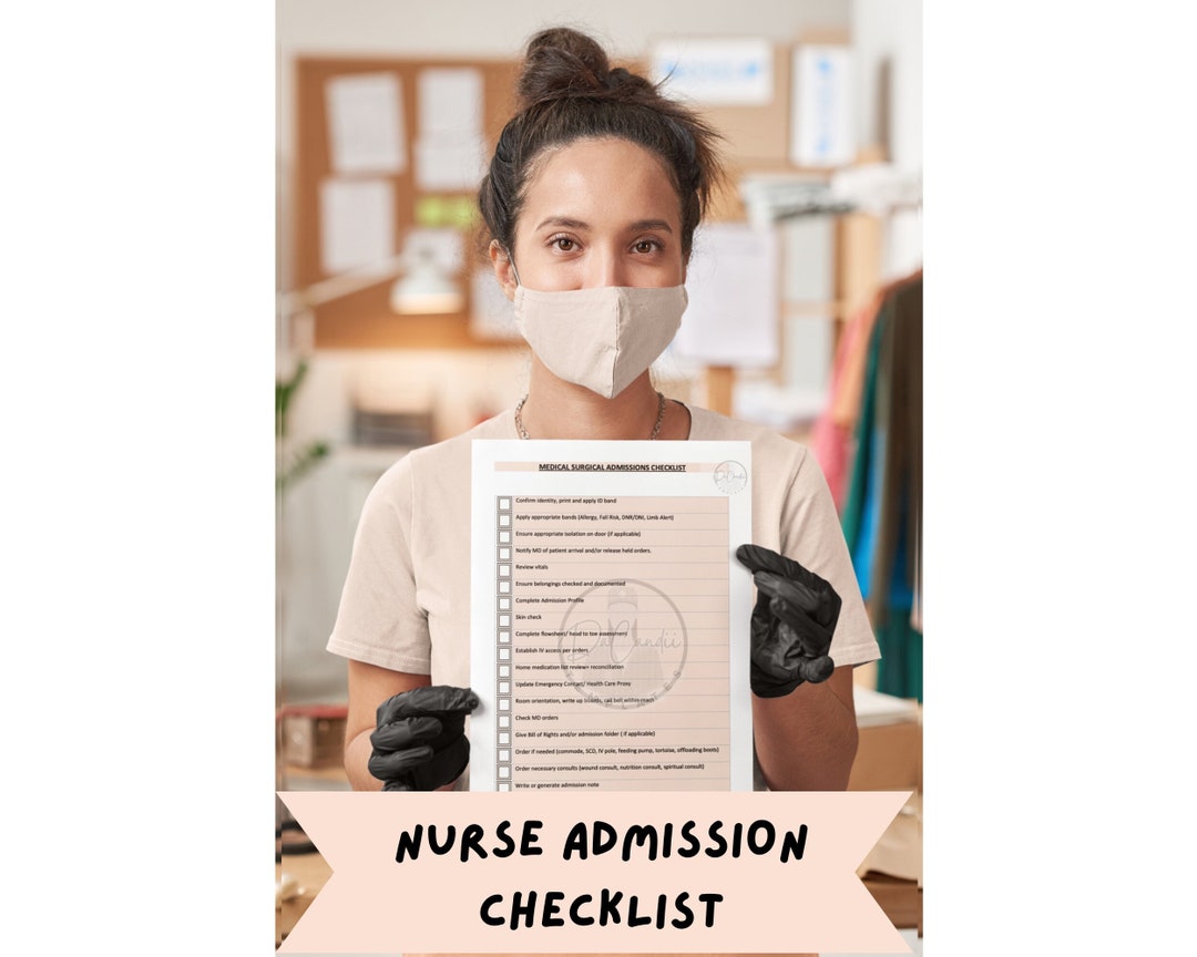 Nurse Admission Checklist, Nurse Templates, Med/surg, Telemetry, Step ...
