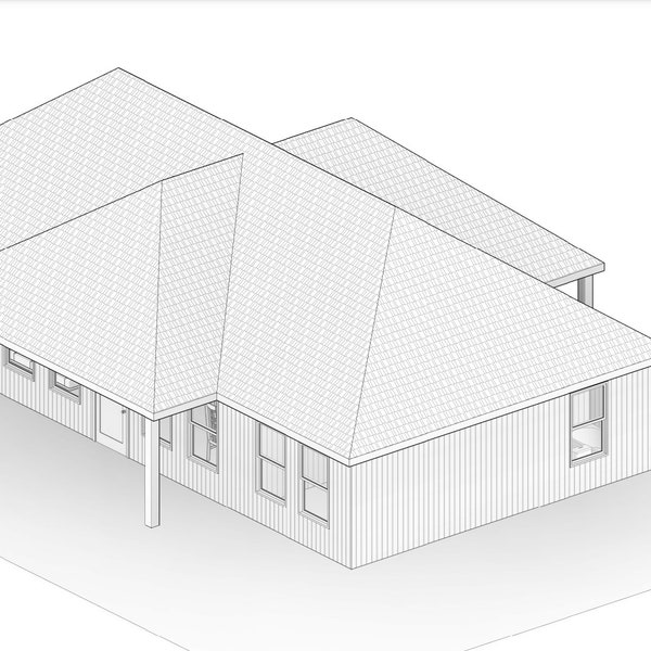 2 Bedroom Granny Flat Design Dimensioned Floor Plan & External ...
