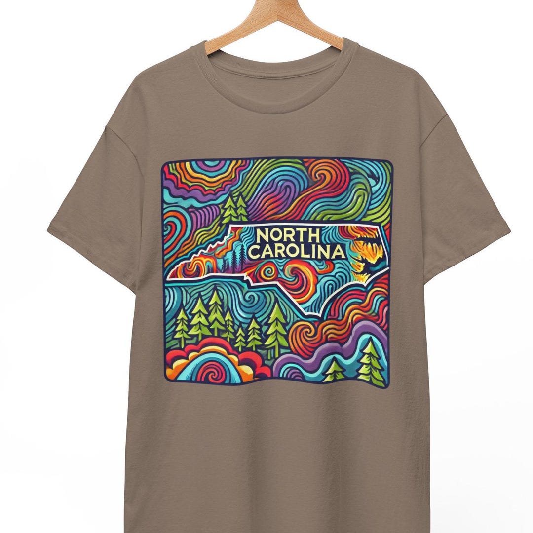 North Carolina Shirt | Vibrant Vistas of North Carolina T-shirt | North ...