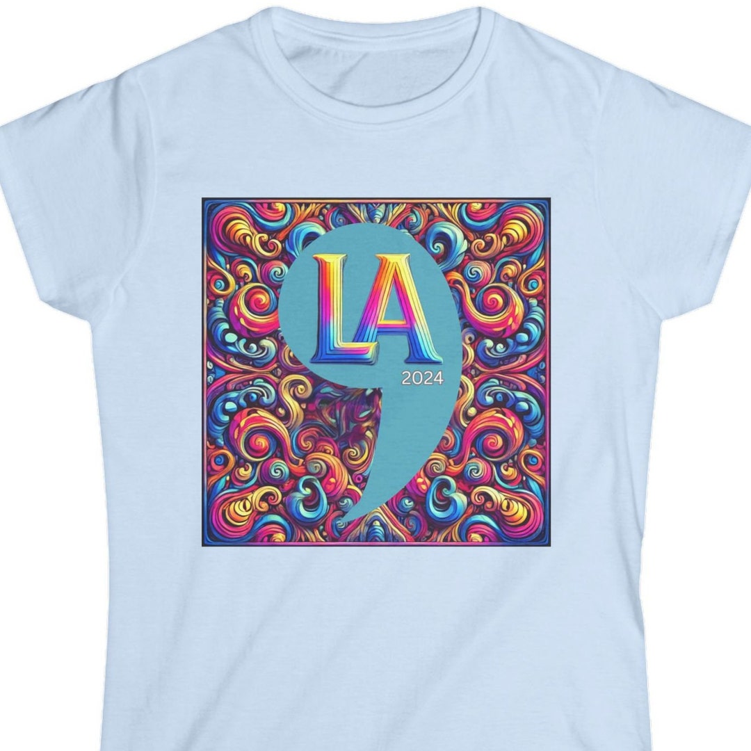 Woman Cut Comma-la Tee Shirt: Psychedelic Kamala Harris Support Tee ...