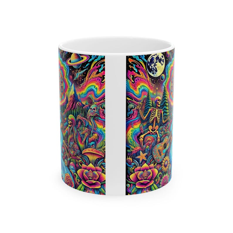 Grateful Dead Inspired Mug | Trippy Psychedelic Journey Ceramic Mug ...