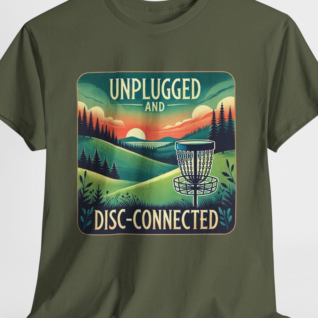 Disc Golf T-shirt: Unplugged and Disc-connected | Disc Golf Tee Shirt ...