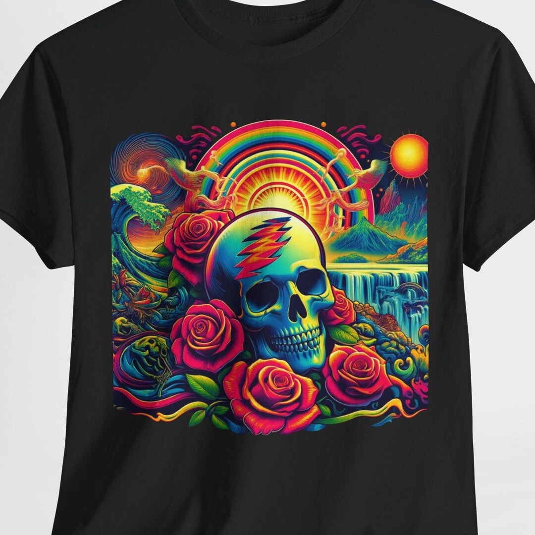 Grateful Dead Inspired Tee Shirt | Psychedelic Deadhead Fan Art T-shirt ...