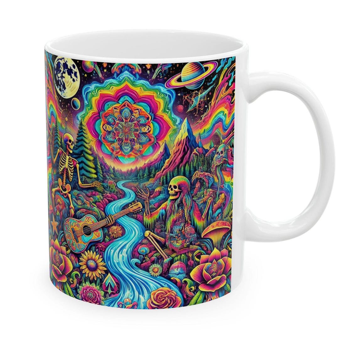 Grateful Dead Inspired Mug Trippy Psychedelic Journey Ceramic Mug ...