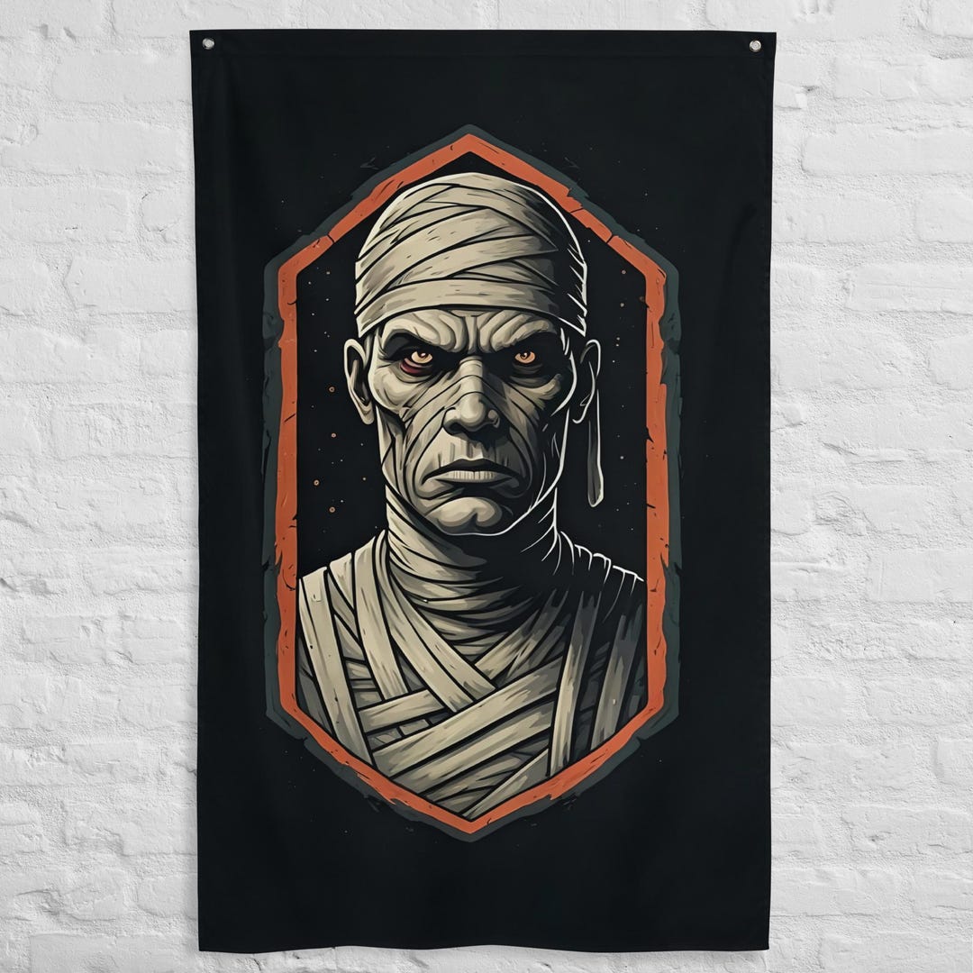 Ancient Mystique: Mummy Wall Flag Wall Deco - Etsy